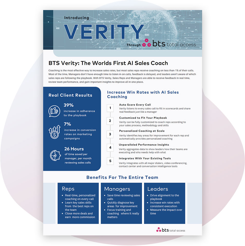 VERITY - The World's First AI Sales Coach